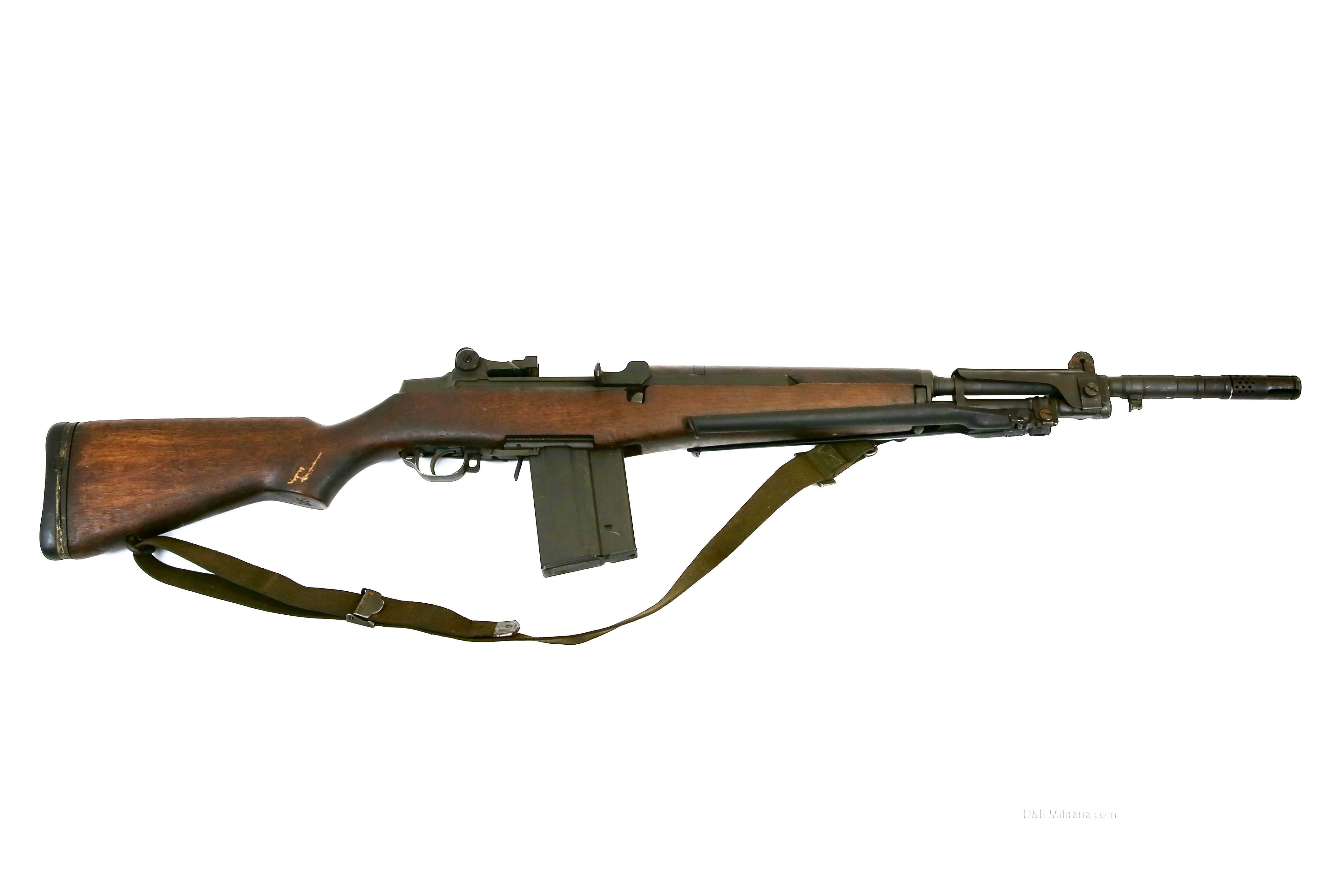 British Army soldier with an EM-2 rifle. The rifle firing an ...